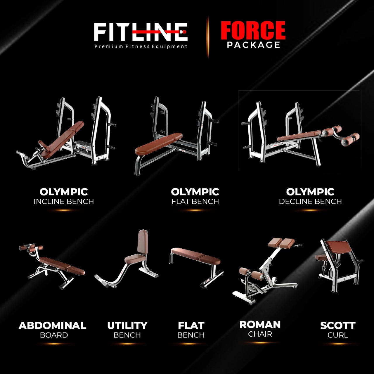FitLine | Complete Gym Setup | Force Package (₹16.27L) – Fitline India