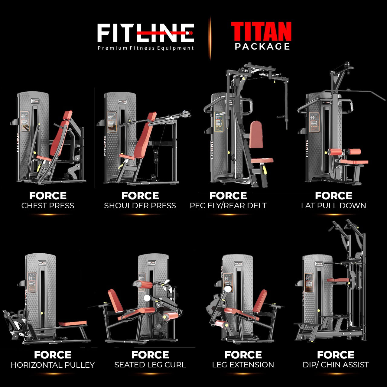 FitLine | Complete Gym Setup - Titan Package (₹20.66L) – Fitline India